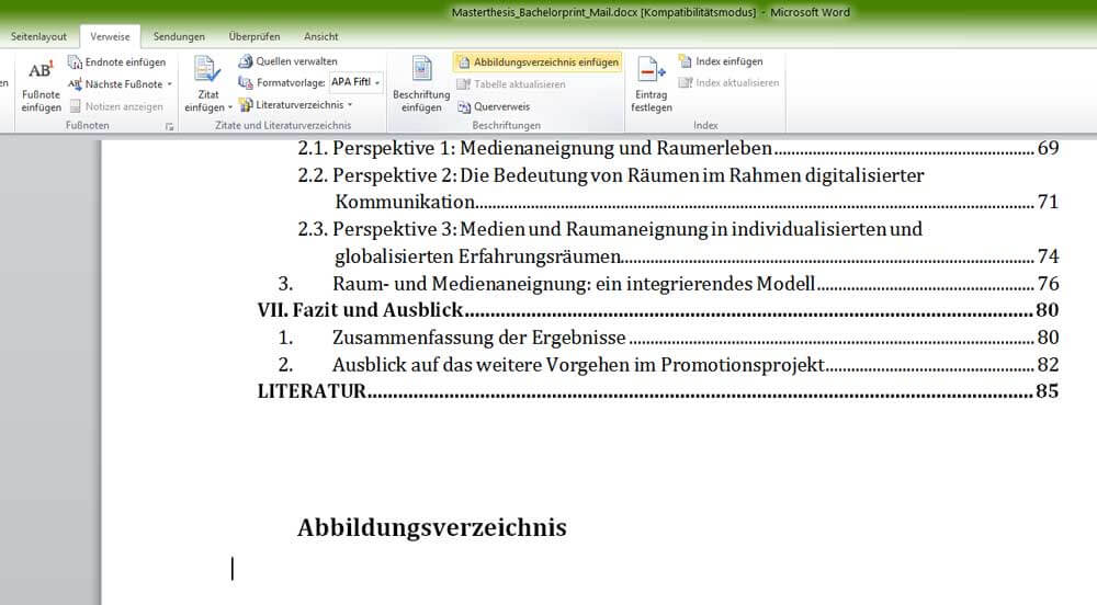 Abbildungsverzeichnis in Word erstellen | VIDEO TUTORIAL